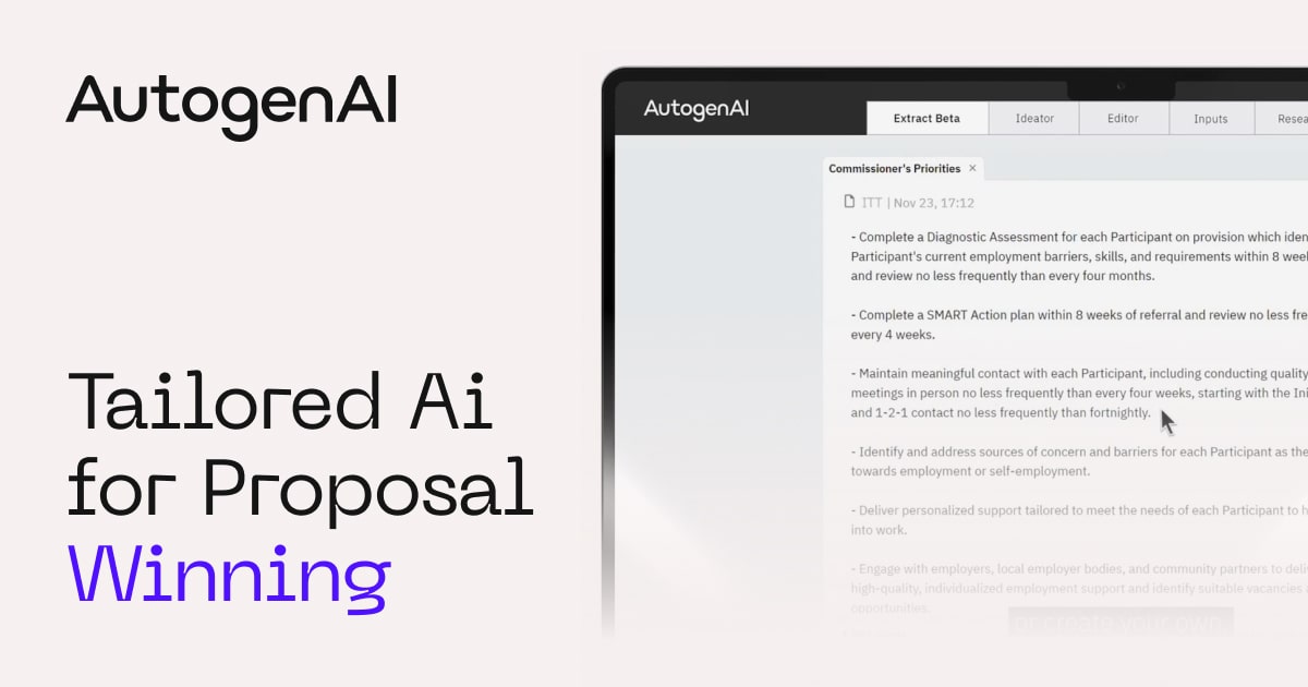 Revolutionizing Proposal Writing with AI Tech | AutogenAI