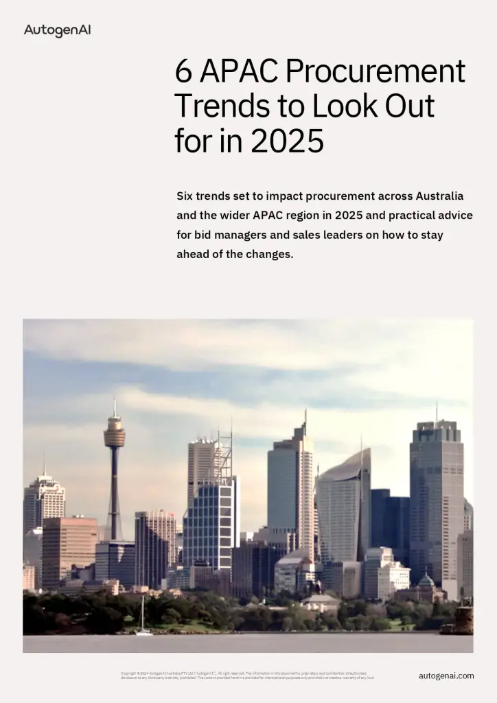 eBook: Procurement Trends Report 2025 APAC - AutogenAI